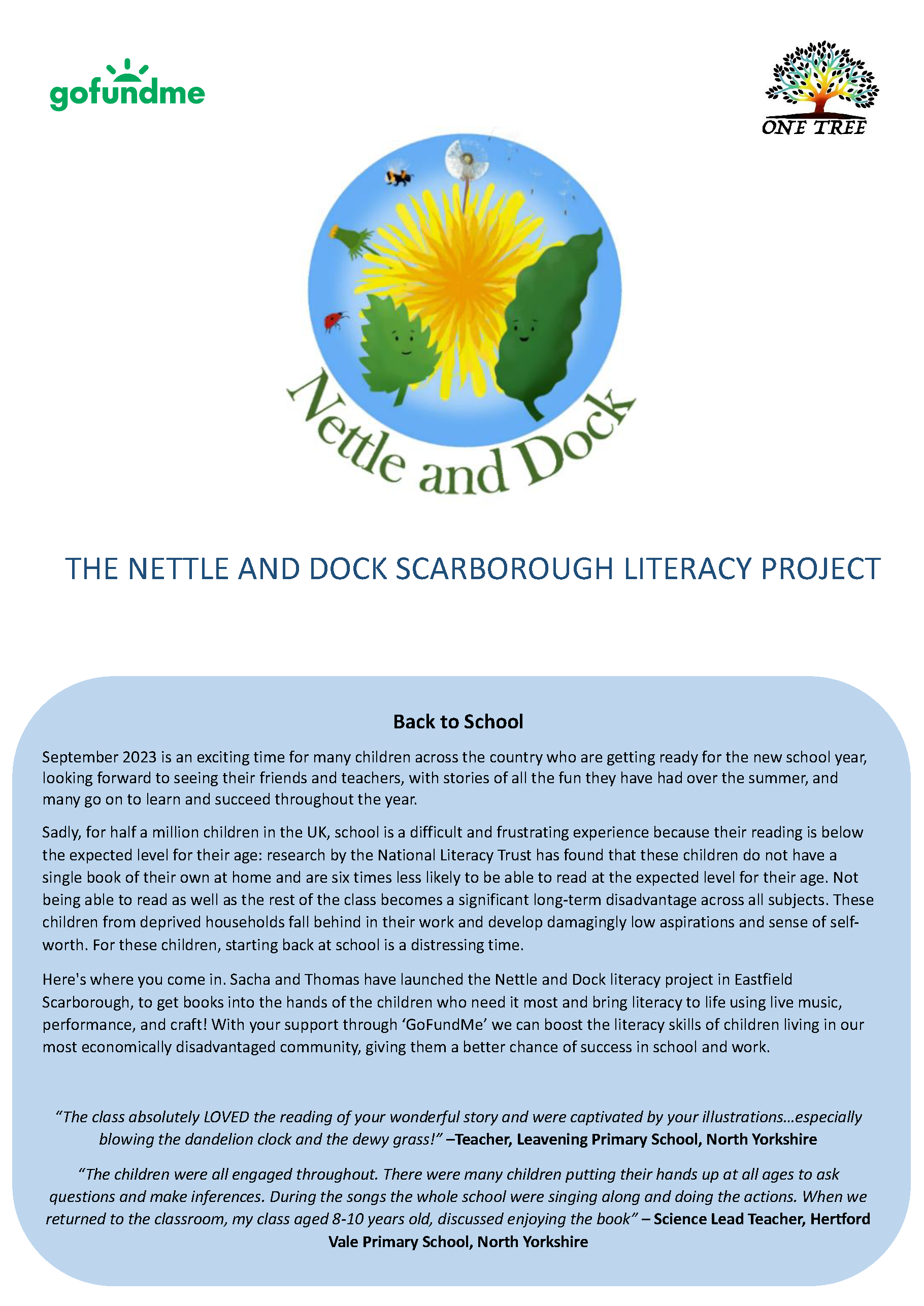 The Nettle and Dock Scarborough Literacy Project – Nettle and Dock